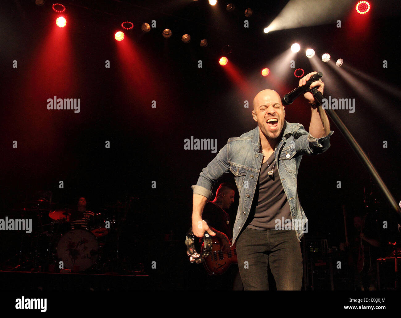 London, UK. 26th March 2014. Daughtry perform on stage at Shepherds ...