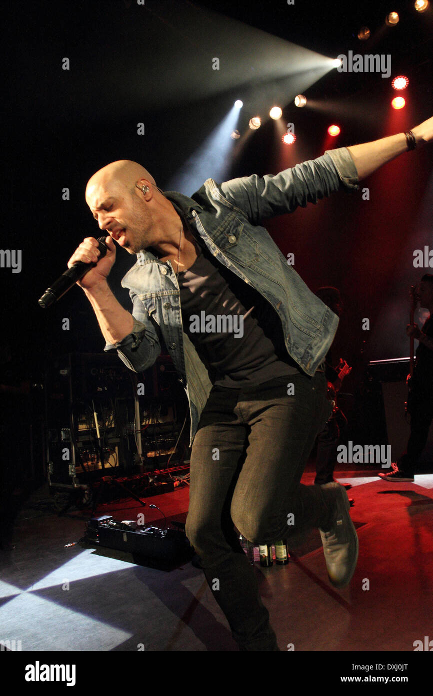 London, UK. 26th March 2014. Daughtry perform on stage at Shepherds ...