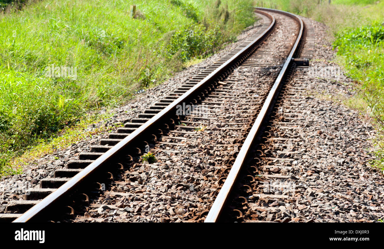 Curved railway track hi-res stock photography and images - Alamy