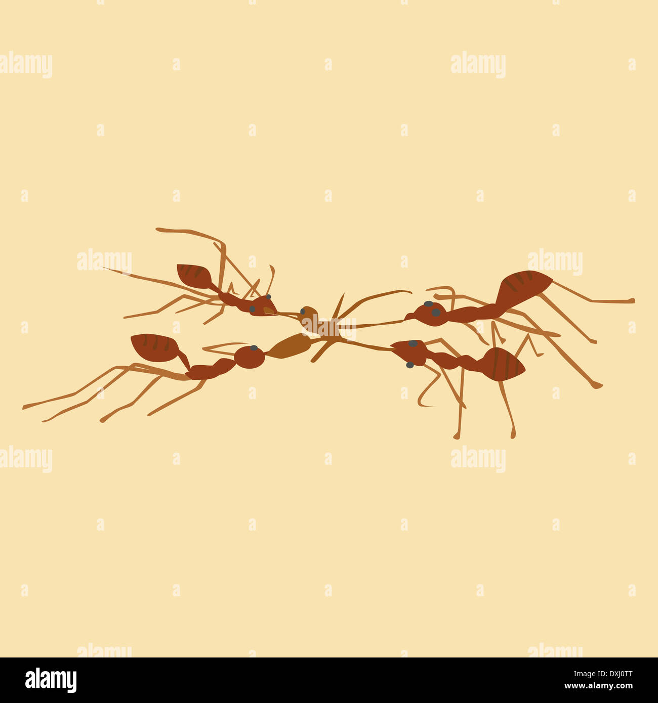 Illustration of ants eat ant Stock Photo - Alamy