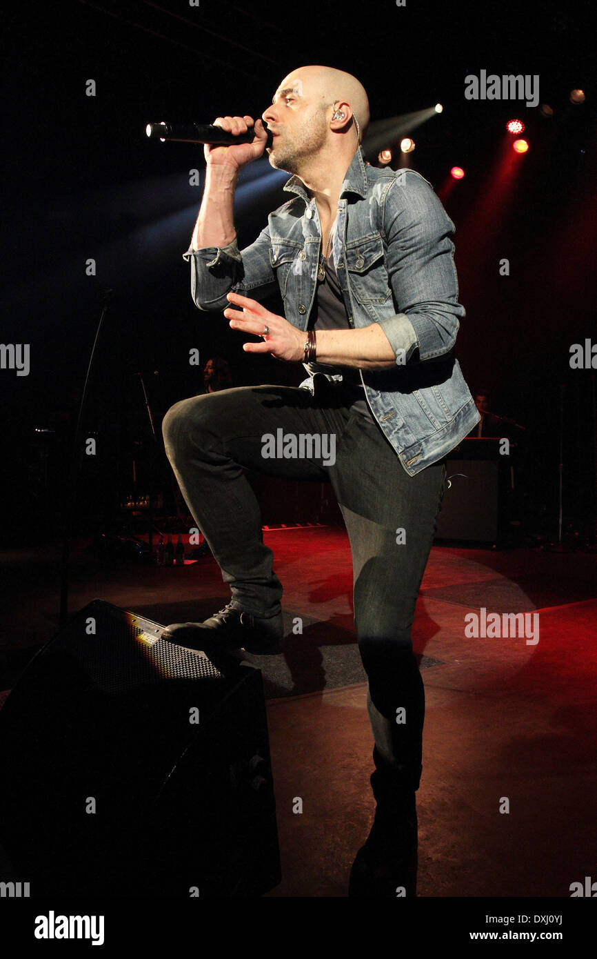 London, UK. 26th March 2014. Daughtry perform on stage at Shepherds ...
