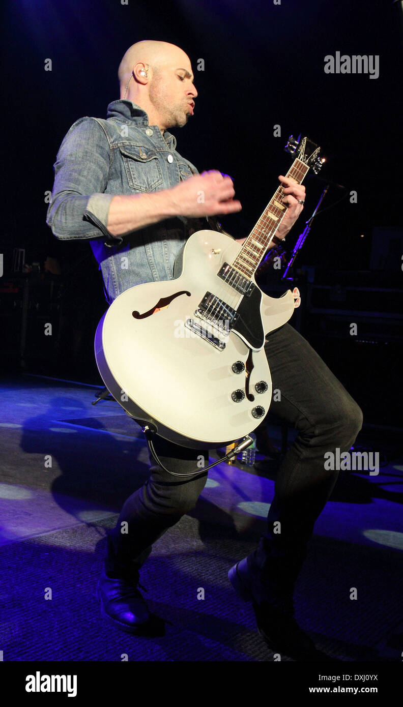 London, UK. 26th March 2014. Daughtry perform on stage at Shepherds ...