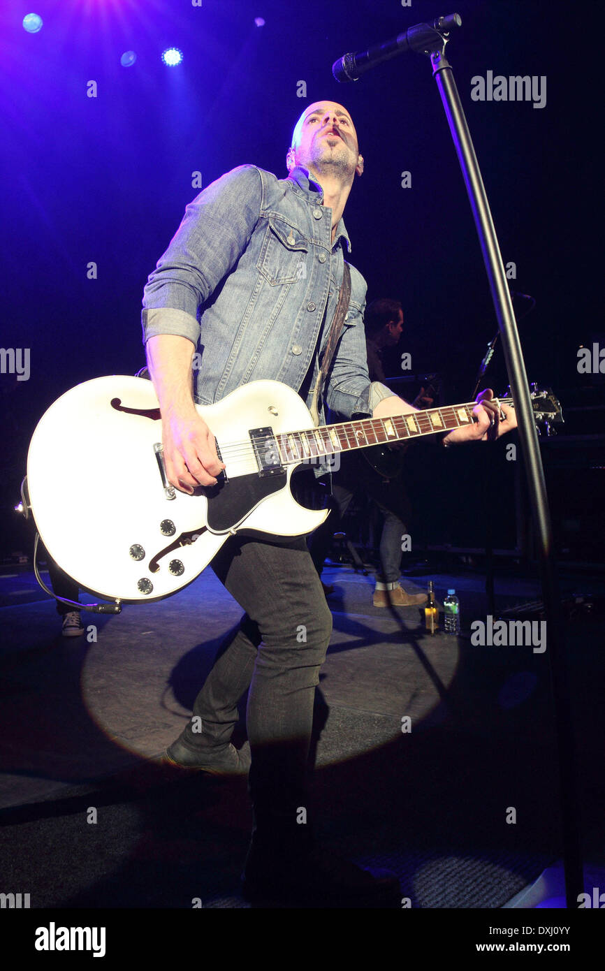 London, UK. 26th March 2014. Daughtry perform on stage at Shepherds ...
