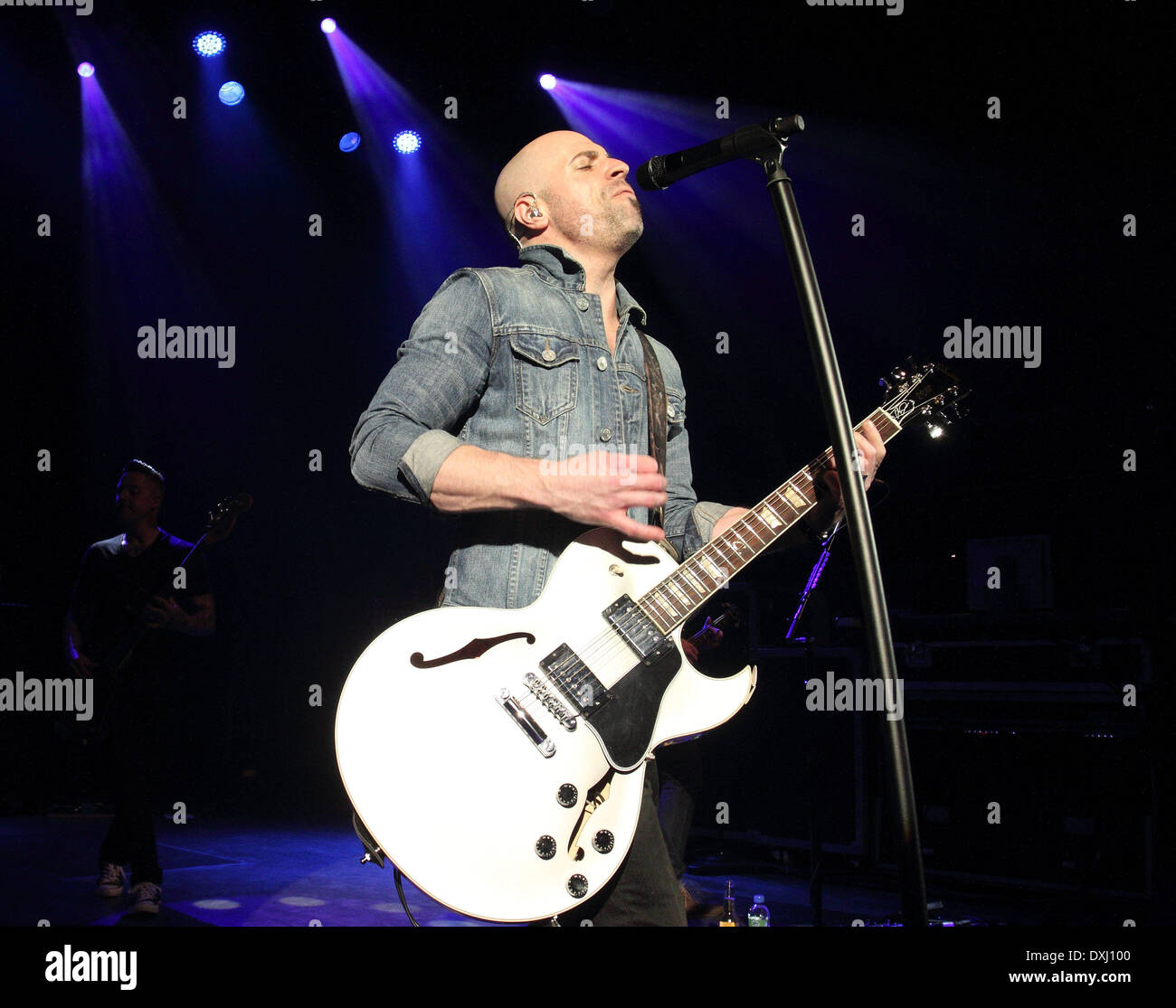 London, UK. 26th March 2014. Daughtry perform on stage at Shepherds ...