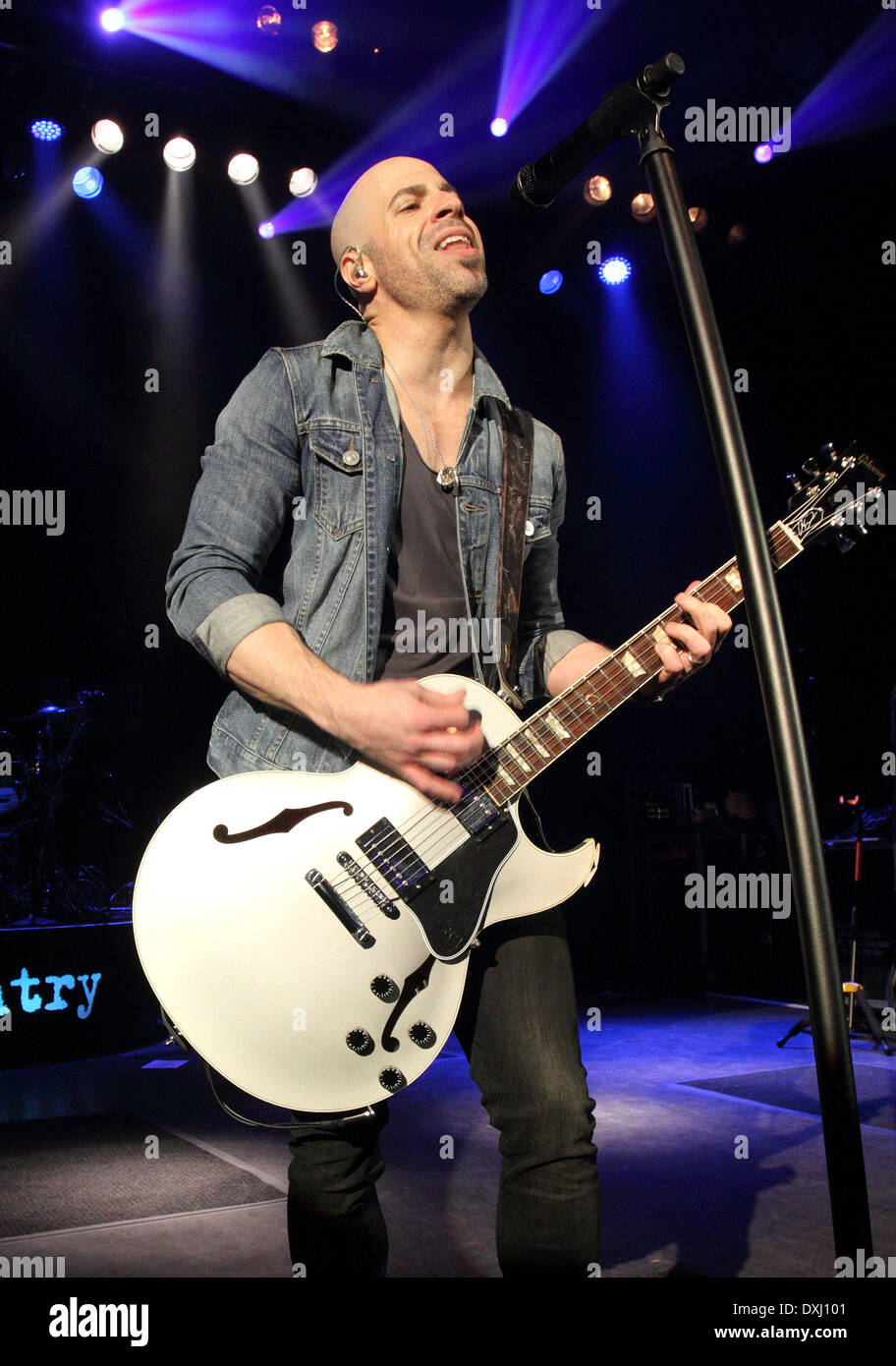 London, UK. 26th March 2014. Daughtry perform on stage at Shepherds ...