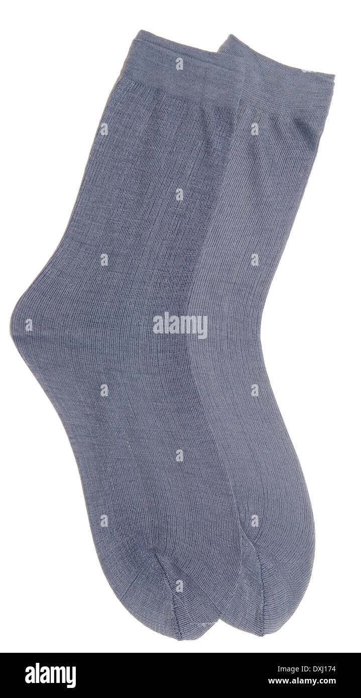 grey socks isolated on white Stock Photo - Alamy