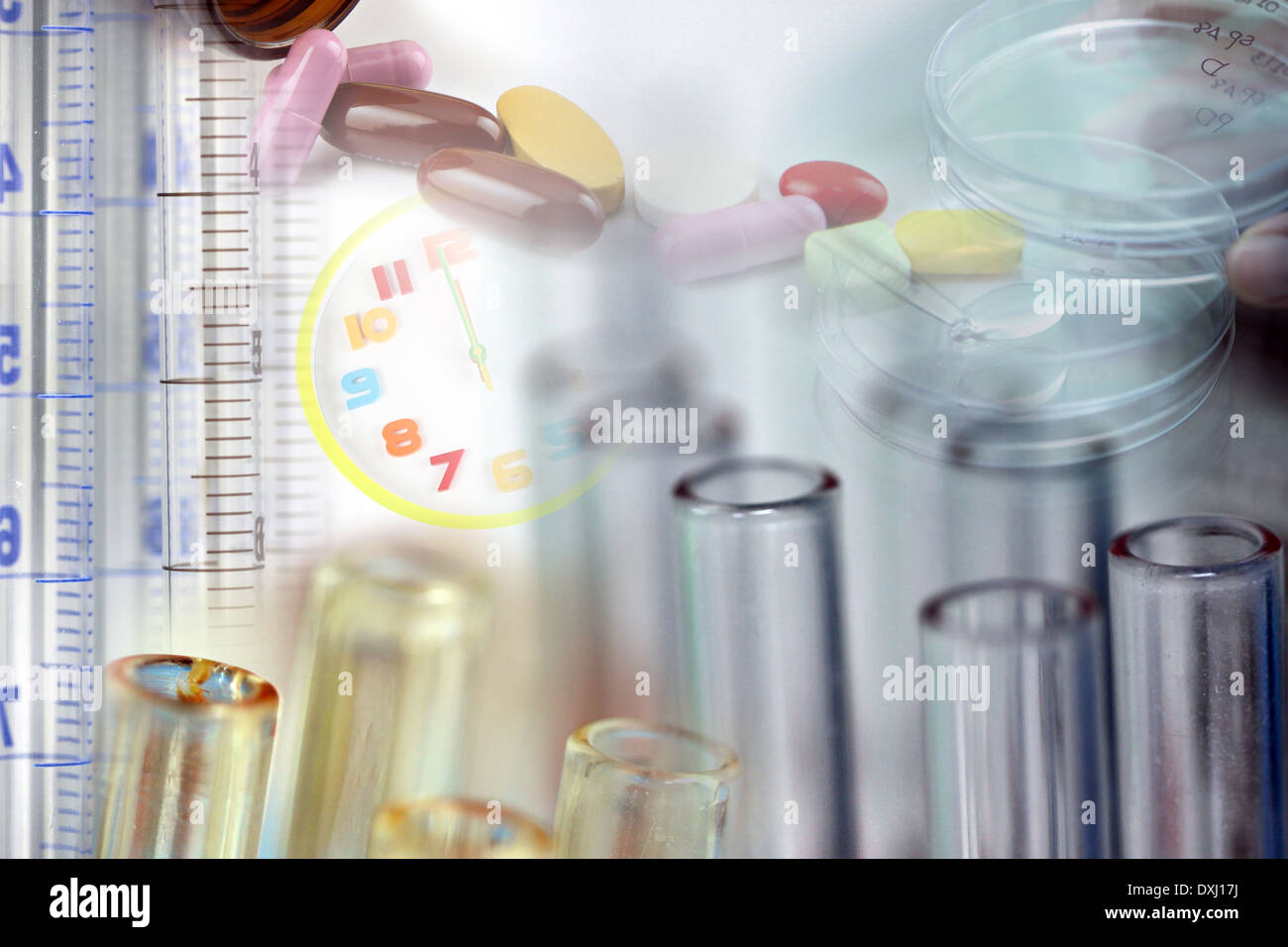 Many test tubes in laboratory of background Stock Photo - Alamy