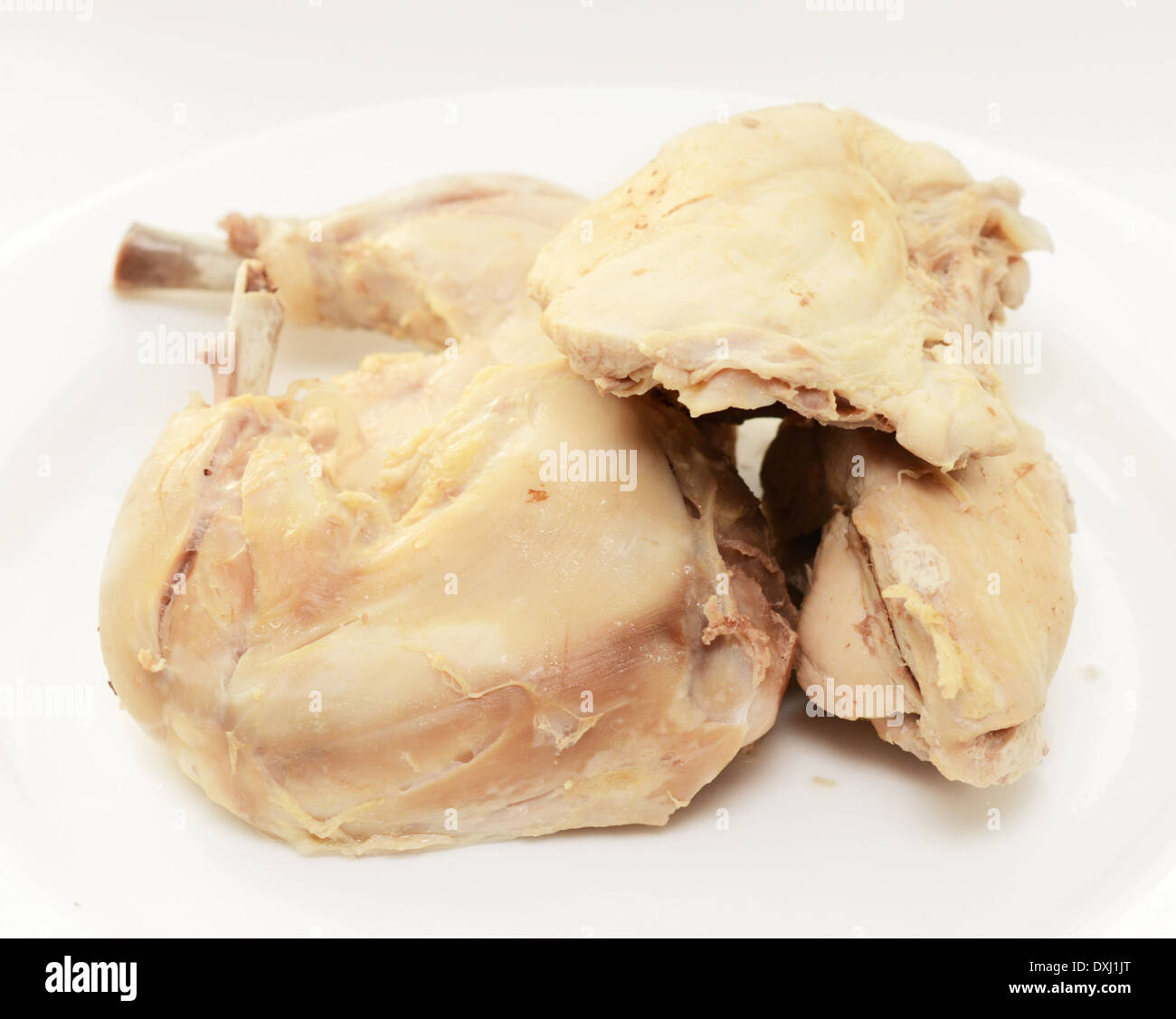 boiled chicken meat isolated on white Stock Photo - Alamy