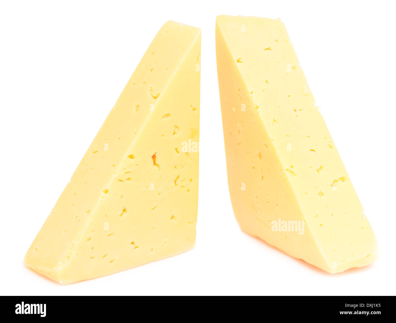 pieces of cheese isolated on white Stock Photo - Alamy