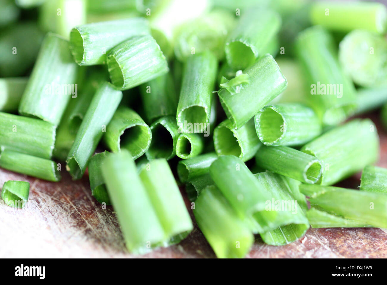 Closeup Spring onions sliced for ingredient cooking foods Stock Photo ...