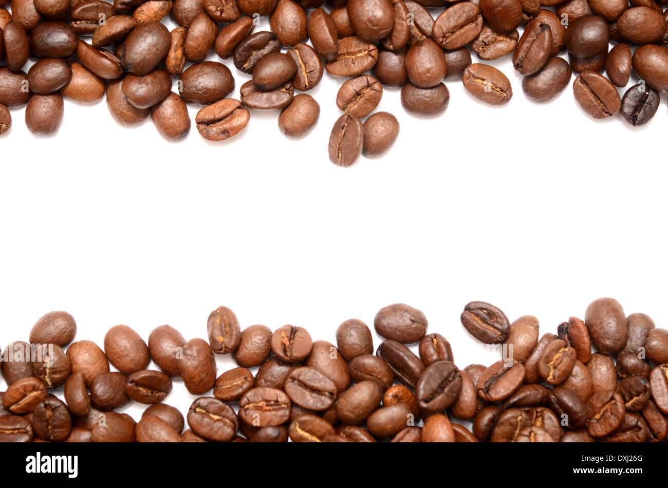 coffee beans stripes on white Stock Photo - Alamy