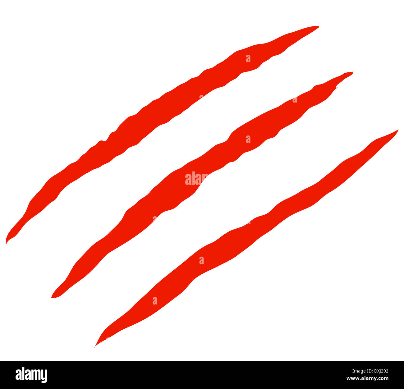 Tiger claw scratch blood Cut Out Stock Images & Pictures - Alamy
