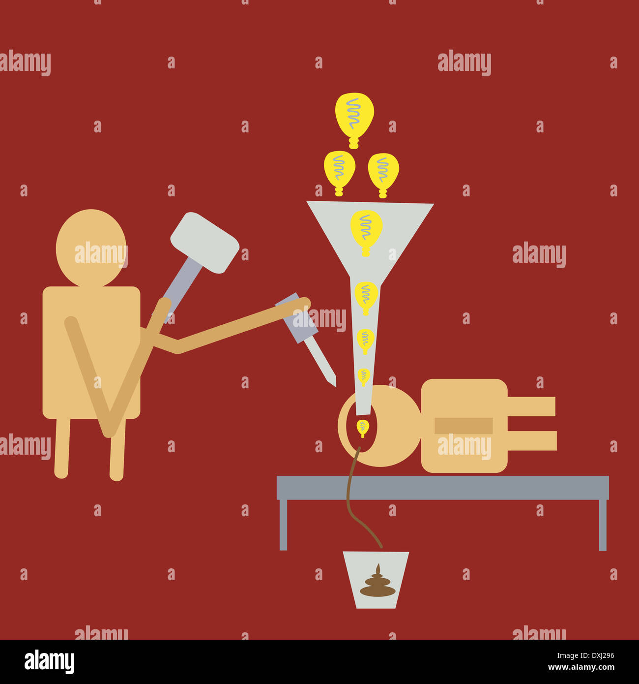 Illustration of change human brain Stock Photo - Alamy