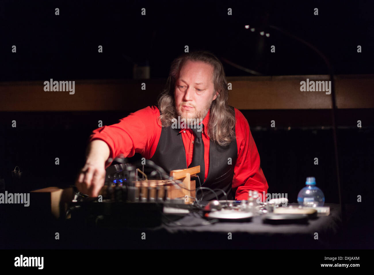 The musician Lee Patterson creates sound sculptures with microphones ...