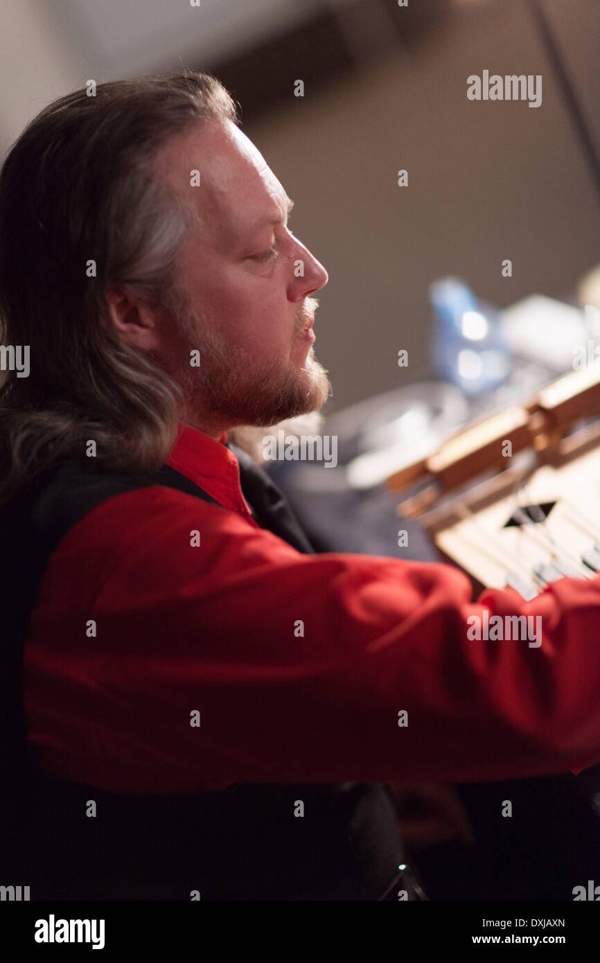 The musician Lee Patterson creates sound sculptures with microphones ...