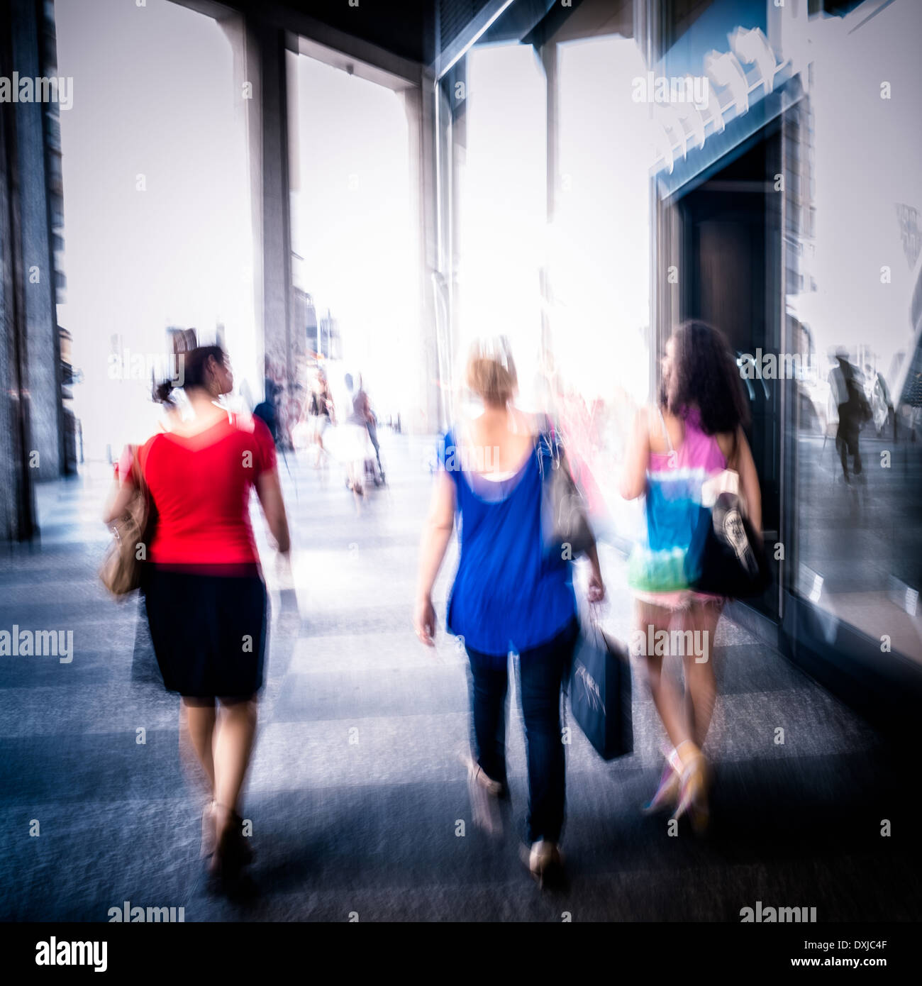 abstract people walking in the street Stock Photo - Alamy