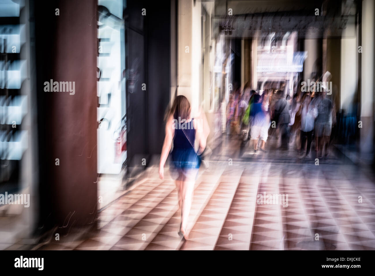 abstract people walking in the street Stock Photo - Alamy