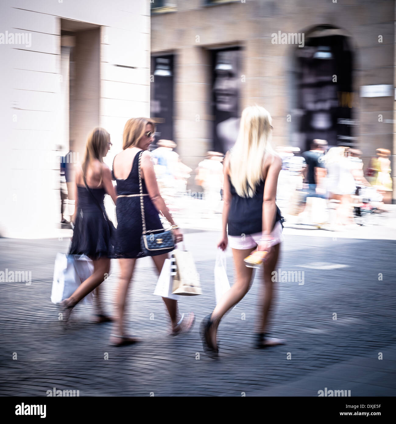 abstract people walking in the street Stock Photo - Alamy