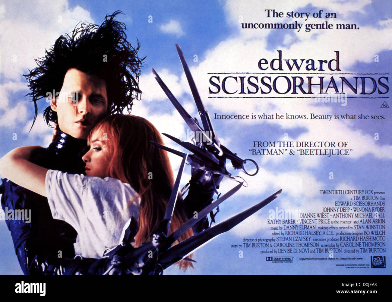 Johnny depp, edward scissorhands, 1990 hi-res stock photography and ...