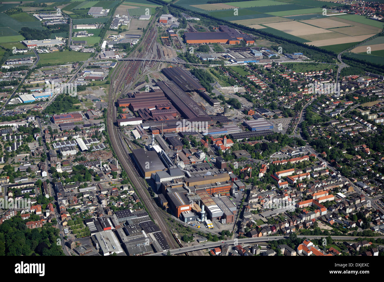 Aerial view of Peiner Träger GmbH and DEUMU Deutsche Erz- und Metall ...