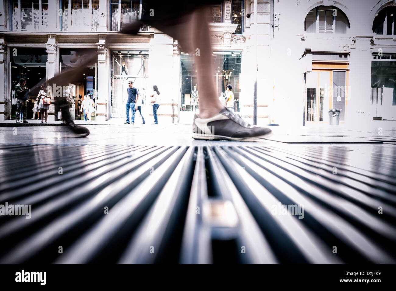 abstract people walking in the street Stock Photo - Alamy