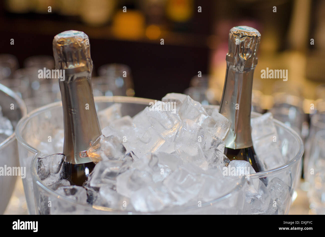 Bucket with wine bottles hi-res stock photography and images - Alamy