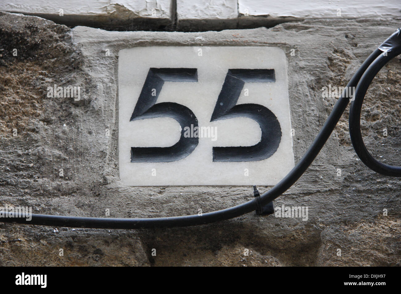 House number 55 sign hi-res stock photography and images - Alamy