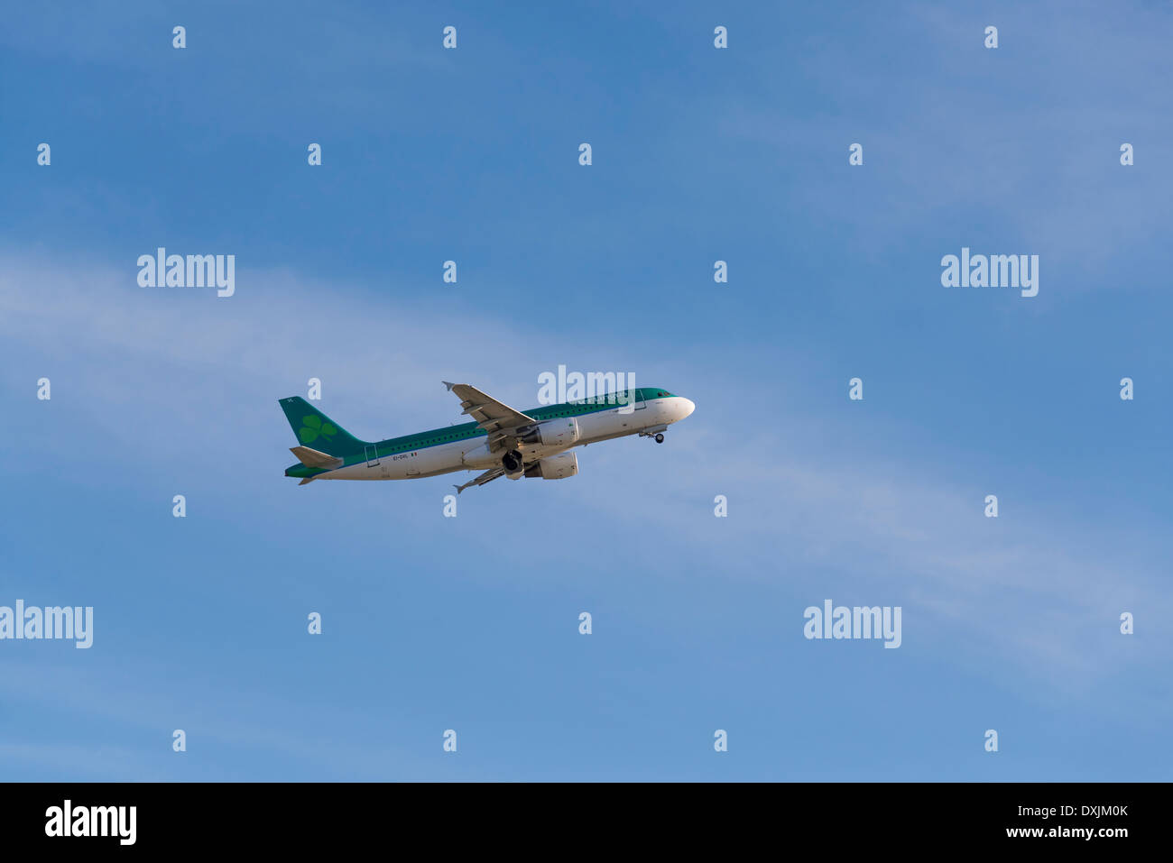 Aircraft at Manchester airport. Aer Lingus A320 St Moling Stock Photo ...