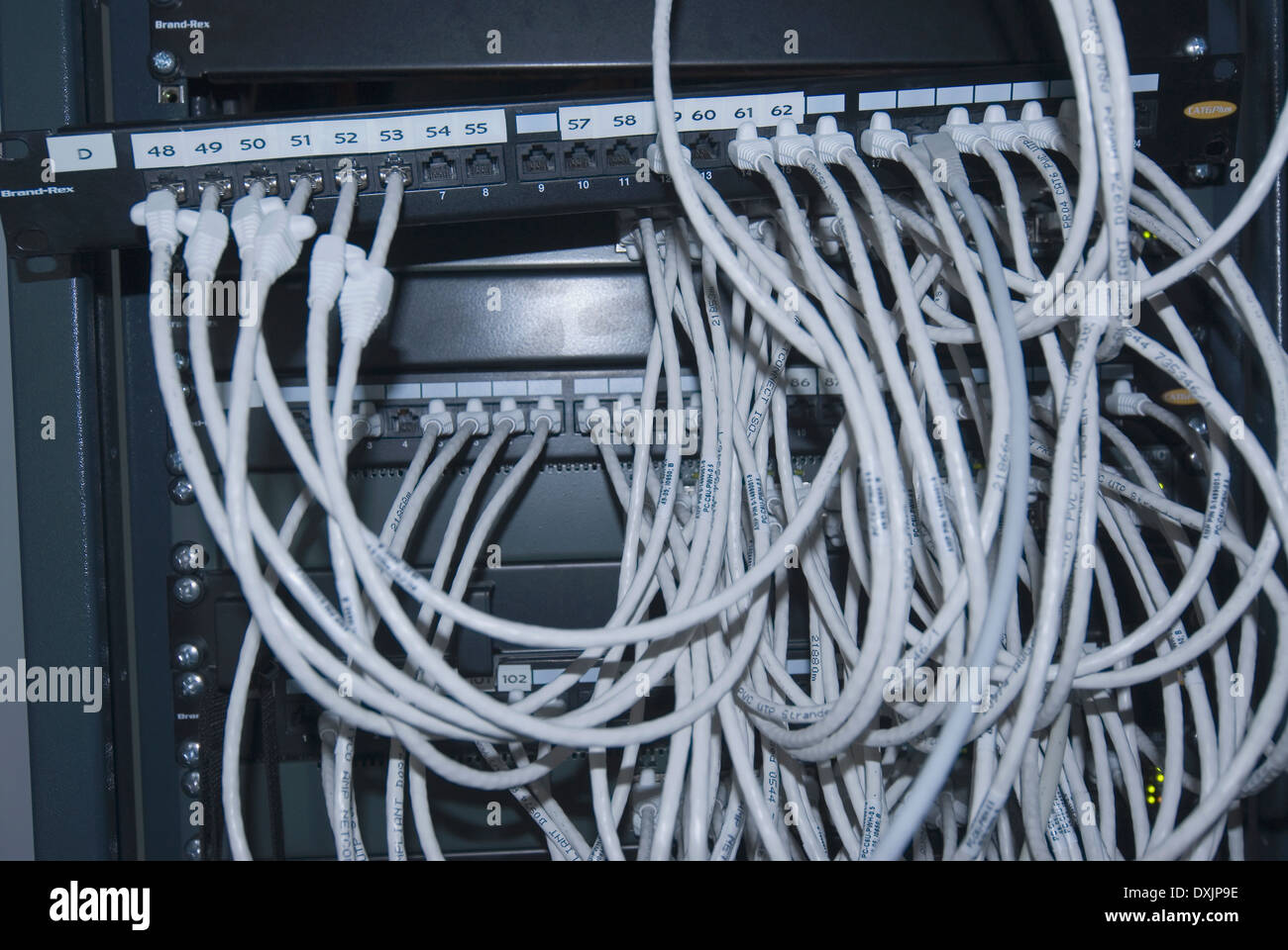 Computer cables close-up Stock Photo - Alamy