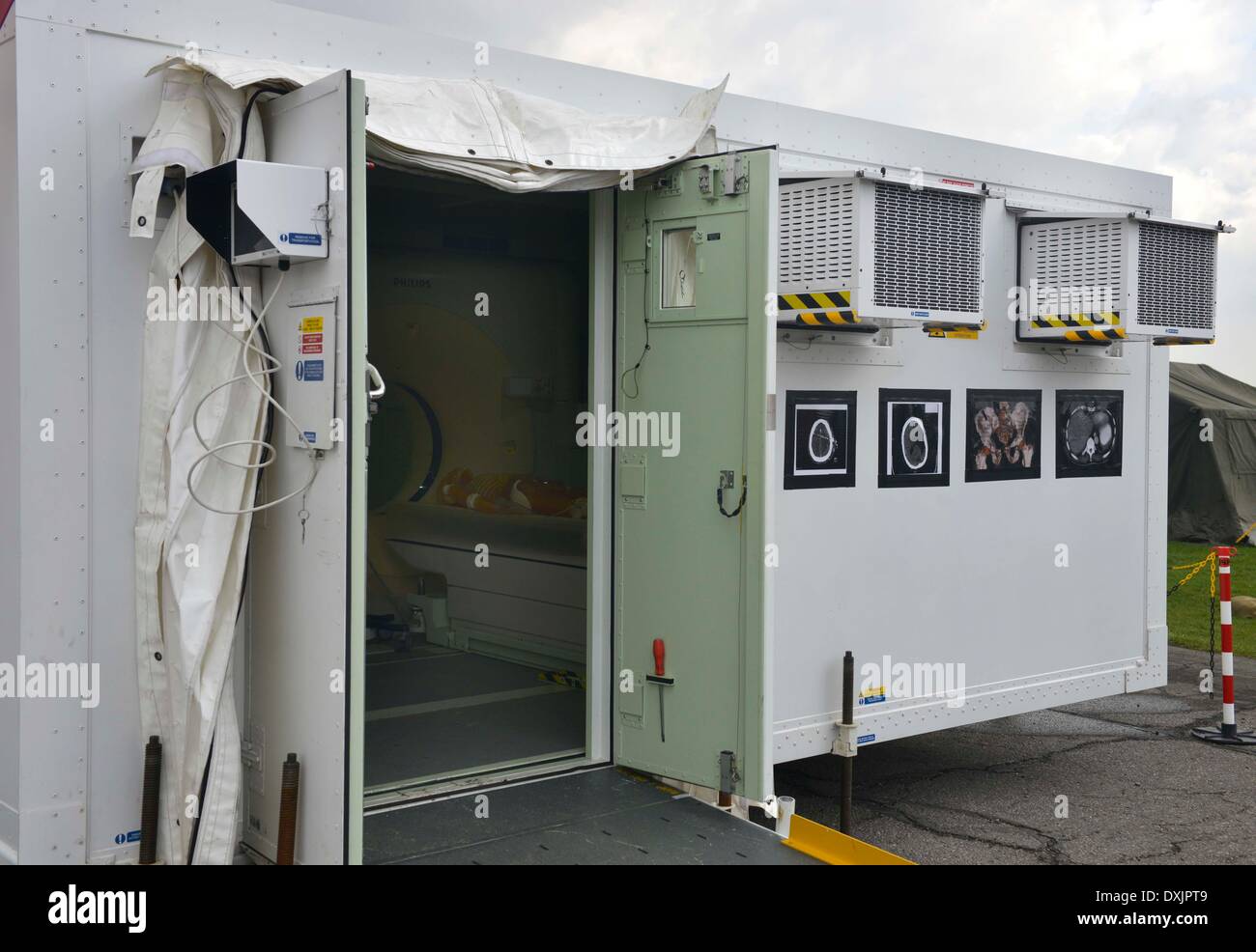 A full mobile tented hospital that has operating theatres, X Ray, MRI ...
