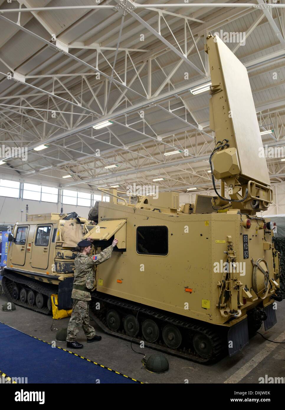 MAMBA, Mobile Artillery Monitoring radar unit. This Army event at ...