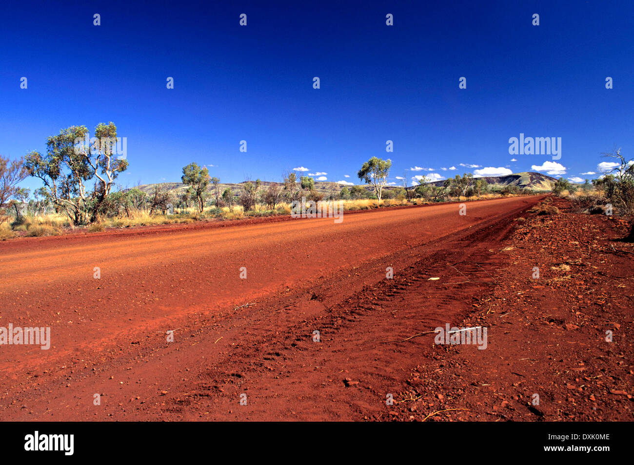 Outback road, Karijini National Park, Pilbara, Northwest Australia ...