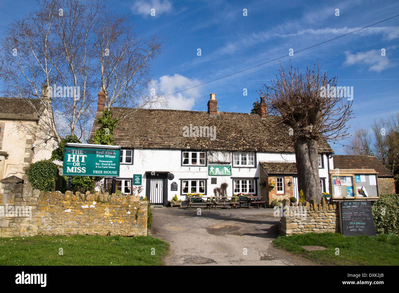 The Hit or Miss Pub Inn Sutton Benger Wiltshire England UK Stock Photo ...