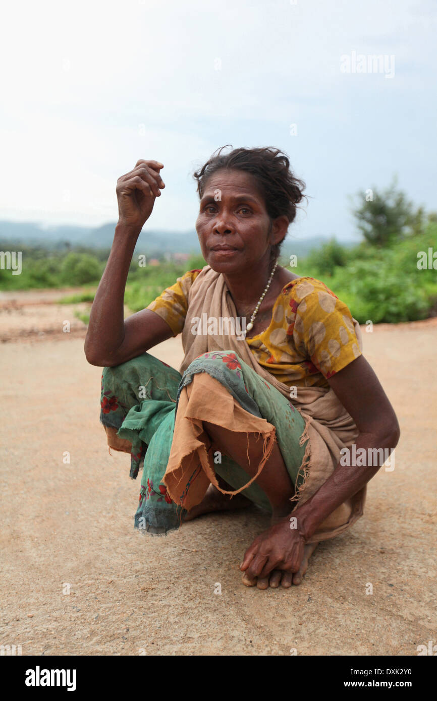 Portrait of a tribal woman. Birhor tribe. Keredari village and block ...