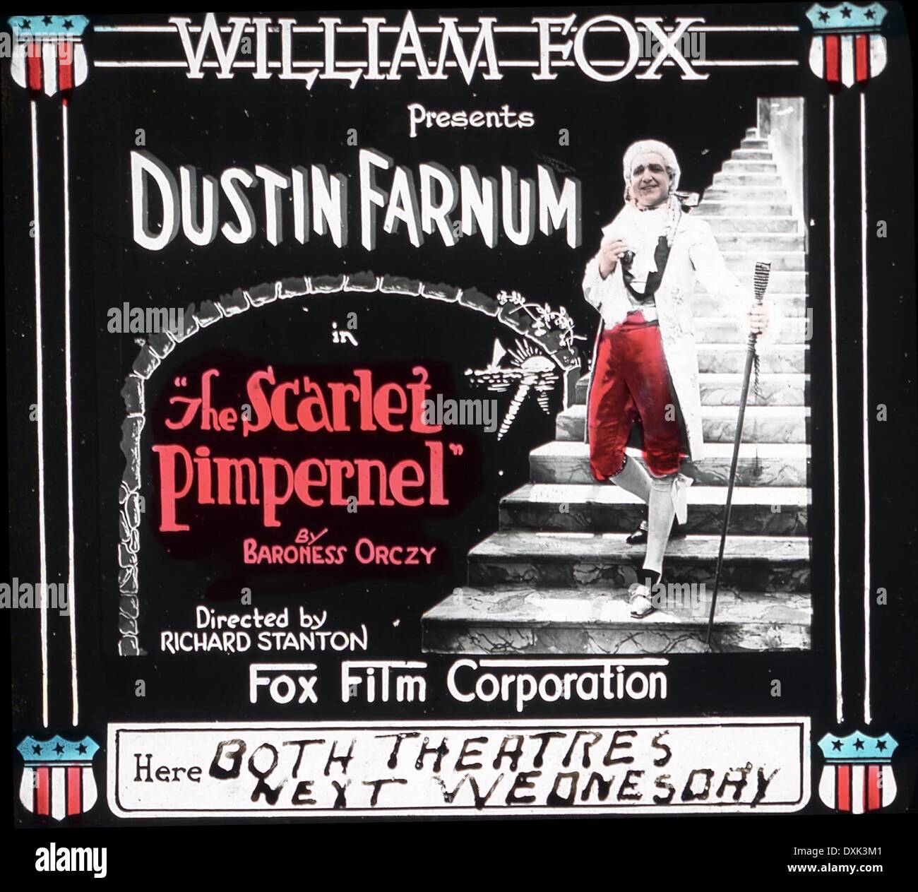 COMING ATTRACTION SLIDE 1920s THE SCARLET PIMPERNEL (US1917 Stock Photo ...