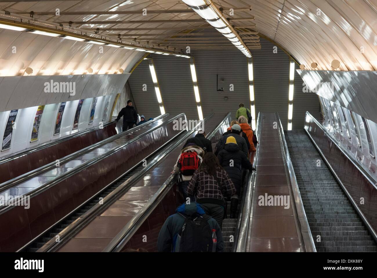 One of the Prague subway tunnels . The Prague Metro (along with trams ...