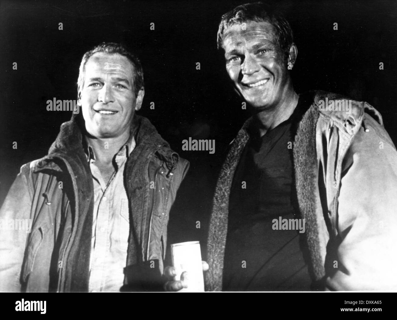 Steve mcqueen and the towering inferno Black and White Stock Photos ...