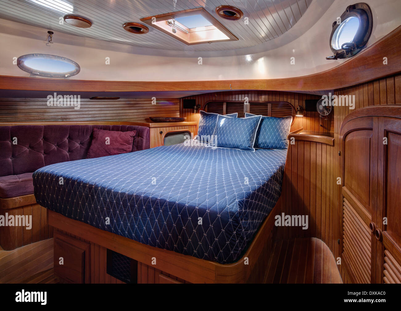 Sleeper in boat cabin Stock Photo - Alamy