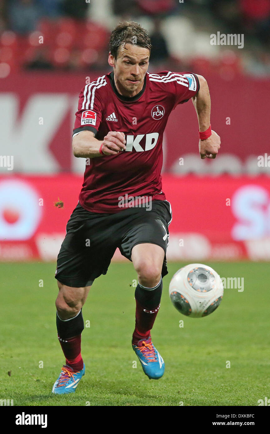 Nuremberg's Markus Feulner vies for the ball during the Bundesliga ...