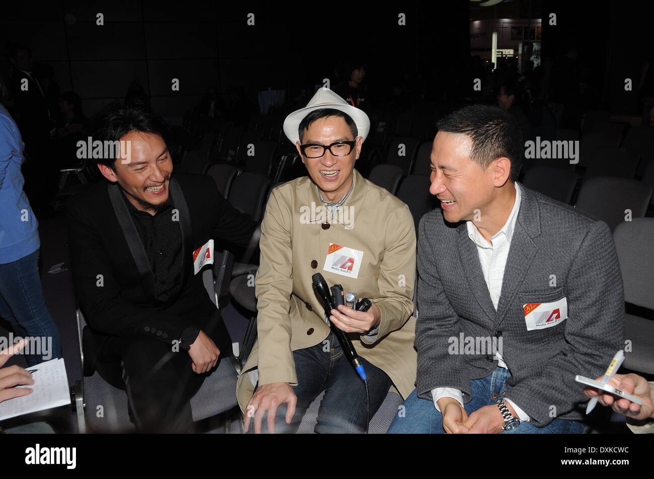 Hong Kong, China. 24th Mar, 2014. Nick Cheung, Jacky Cheung and Chang ...