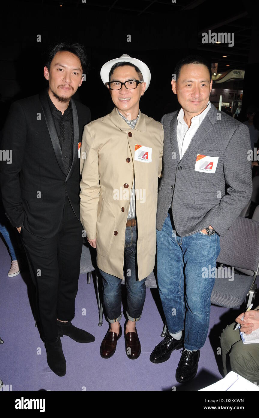Hong Kong, China. 24th Mar, 2014. Nick Cheung, Jacky Cheung and Chang ...