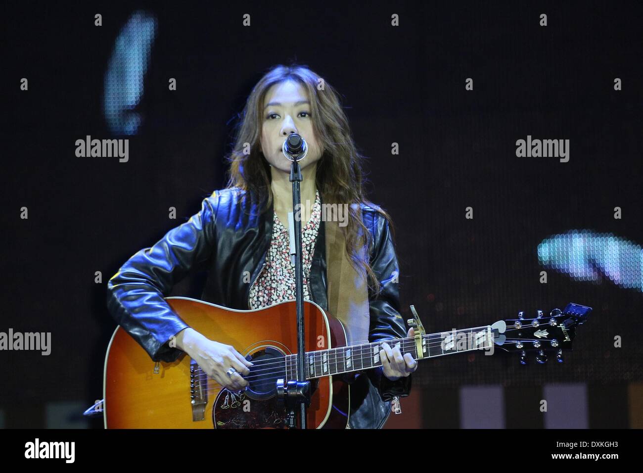 Taipei . 26th Mar, 2014. Singer Cheer Chen at commercial activity in ...