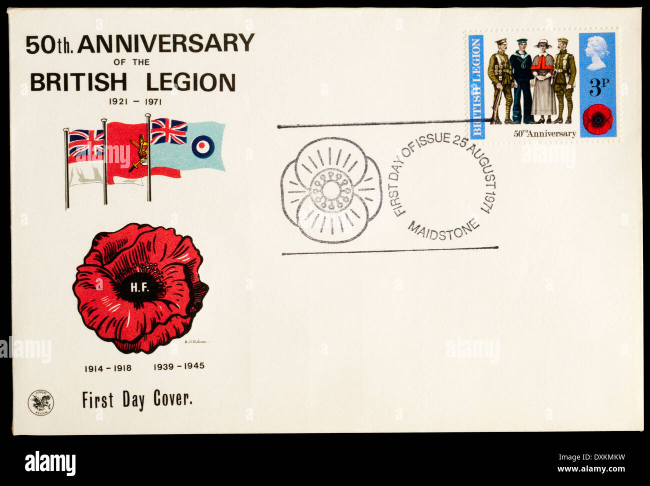1971 First Day Cover celebratingthe 50th Anniversary of the British ...