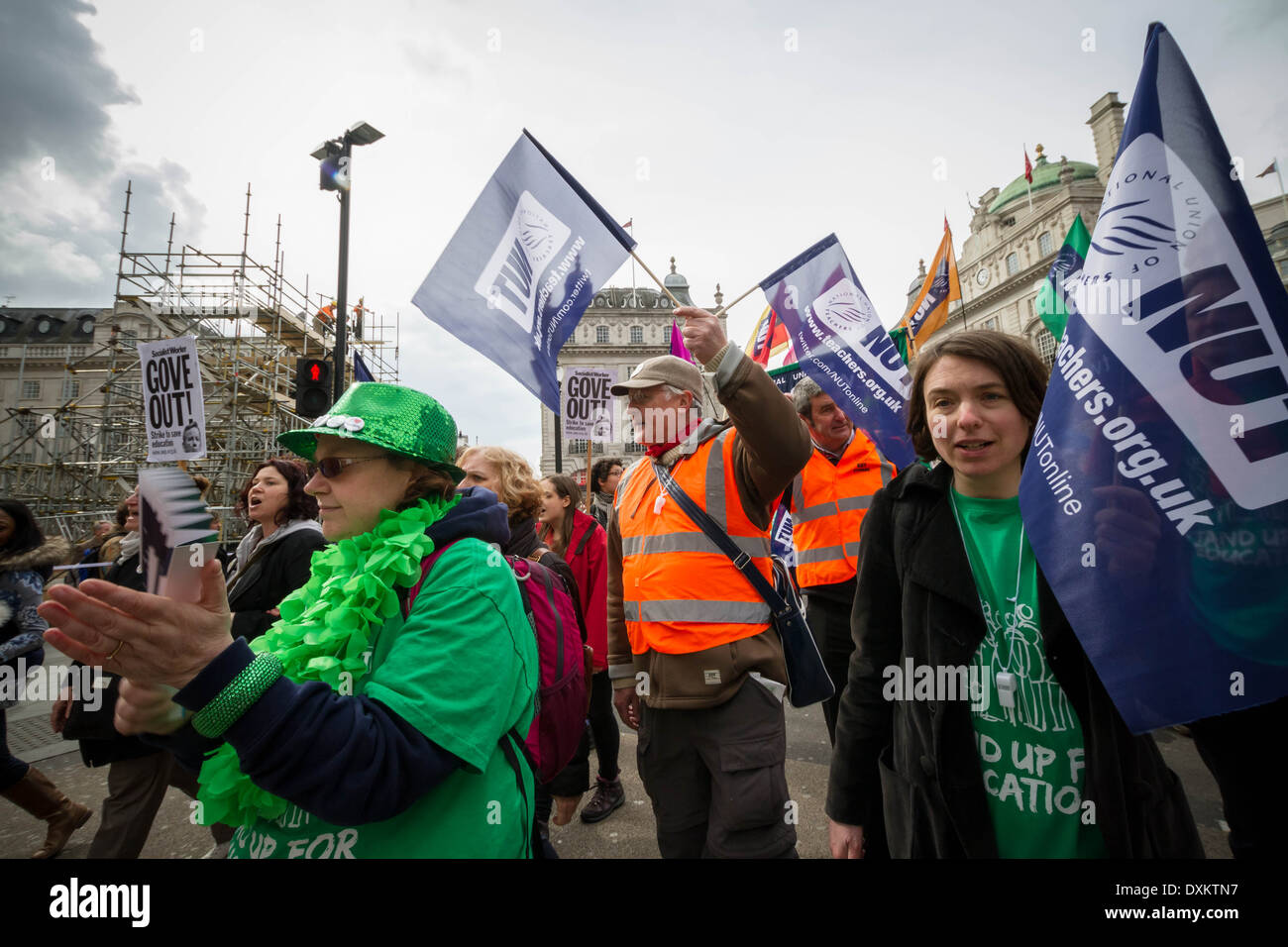 Thousands of Teachers March on NUT Strike Day in London Stock Photo - Alamy