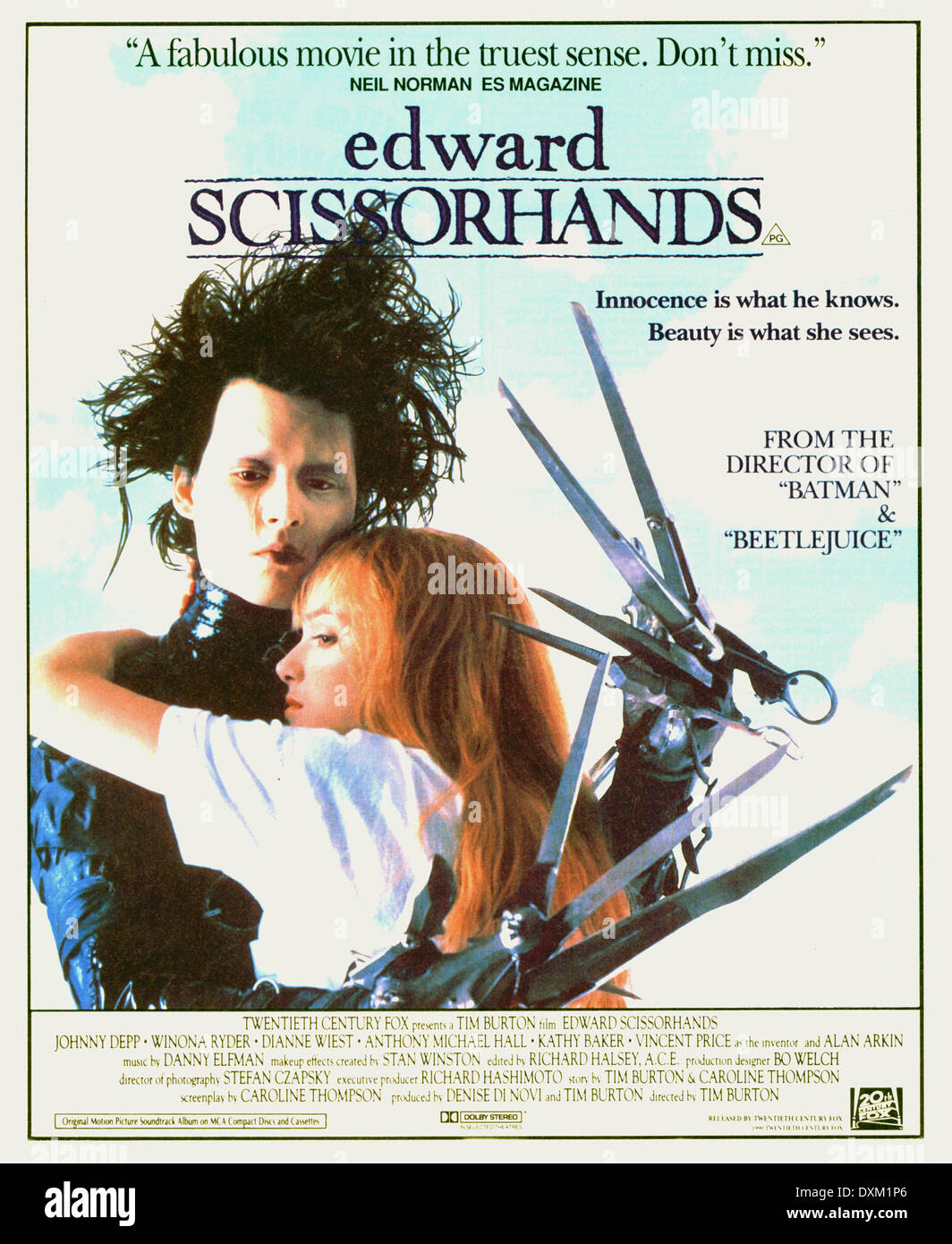 Edward scissorhands johnny depp hi-res stock photography and images - Alamy