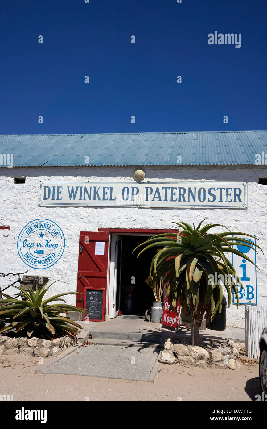 Quirky shop " Die winkel op Paternoster" in the small town of ...