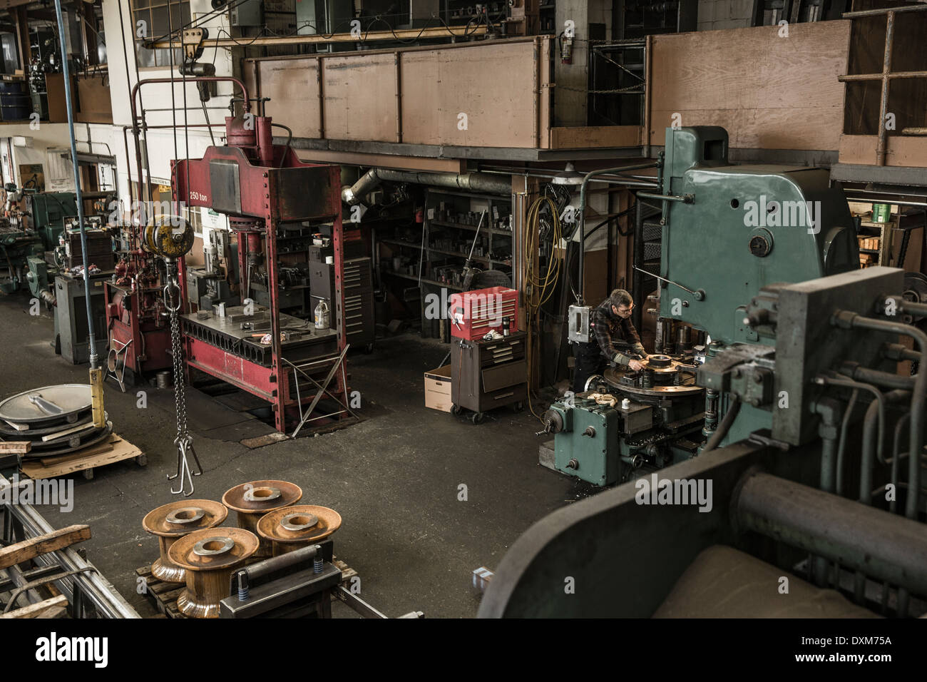 Machinery in metal shop Stock Photo - Alamy