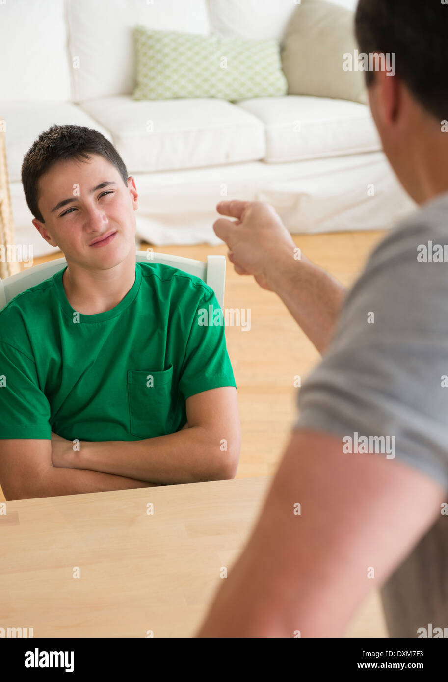 Father scolding son hi-res stock photography and images - Alamy