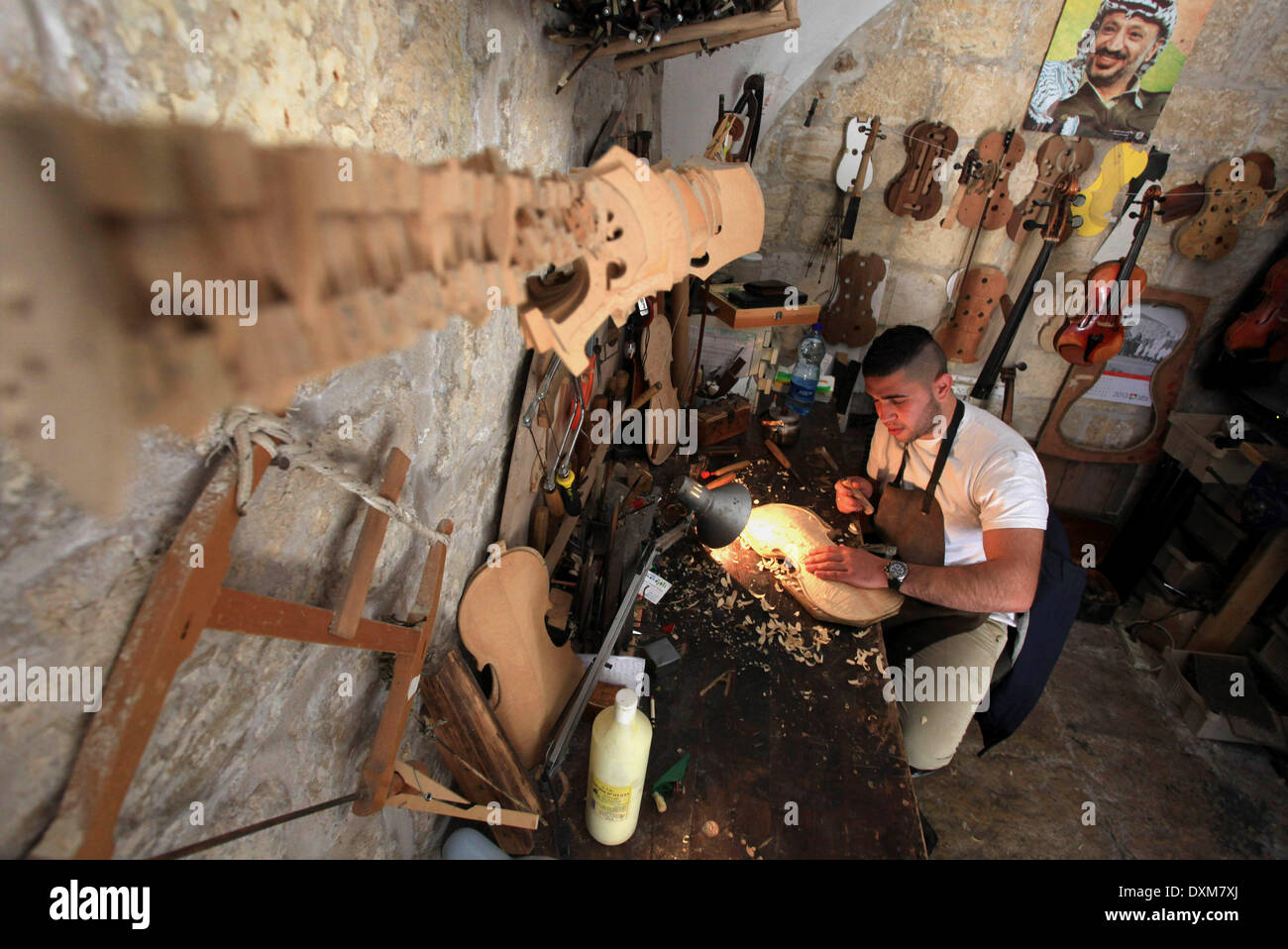 Ramallah, West Bank, Palestinian Territory. 27th Mar, 2014. Palestinian ...