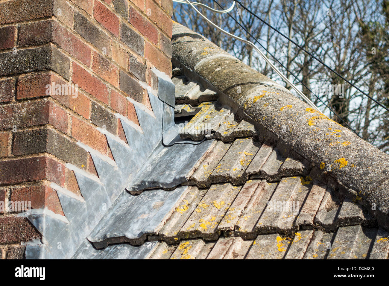 Teignmouth, Devon,England. February 28th 2014. New lead flashing around ...